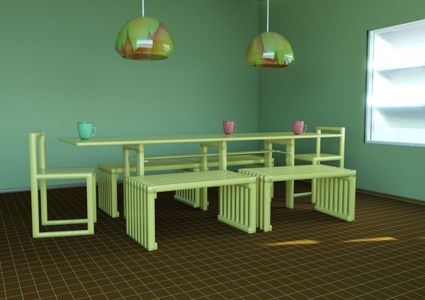 dining set 3d max