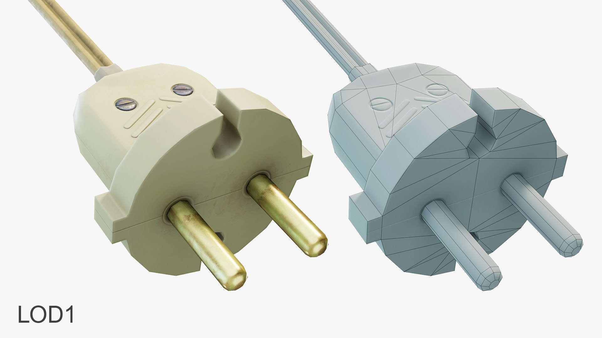 Electrical Plug Type C Old 3D Model - TurboSquid 2276469