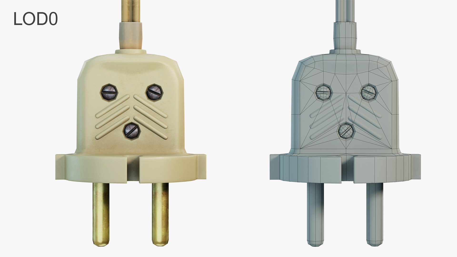 Electrical Plug Type C Old 3D Model - TurboSquid 2276469