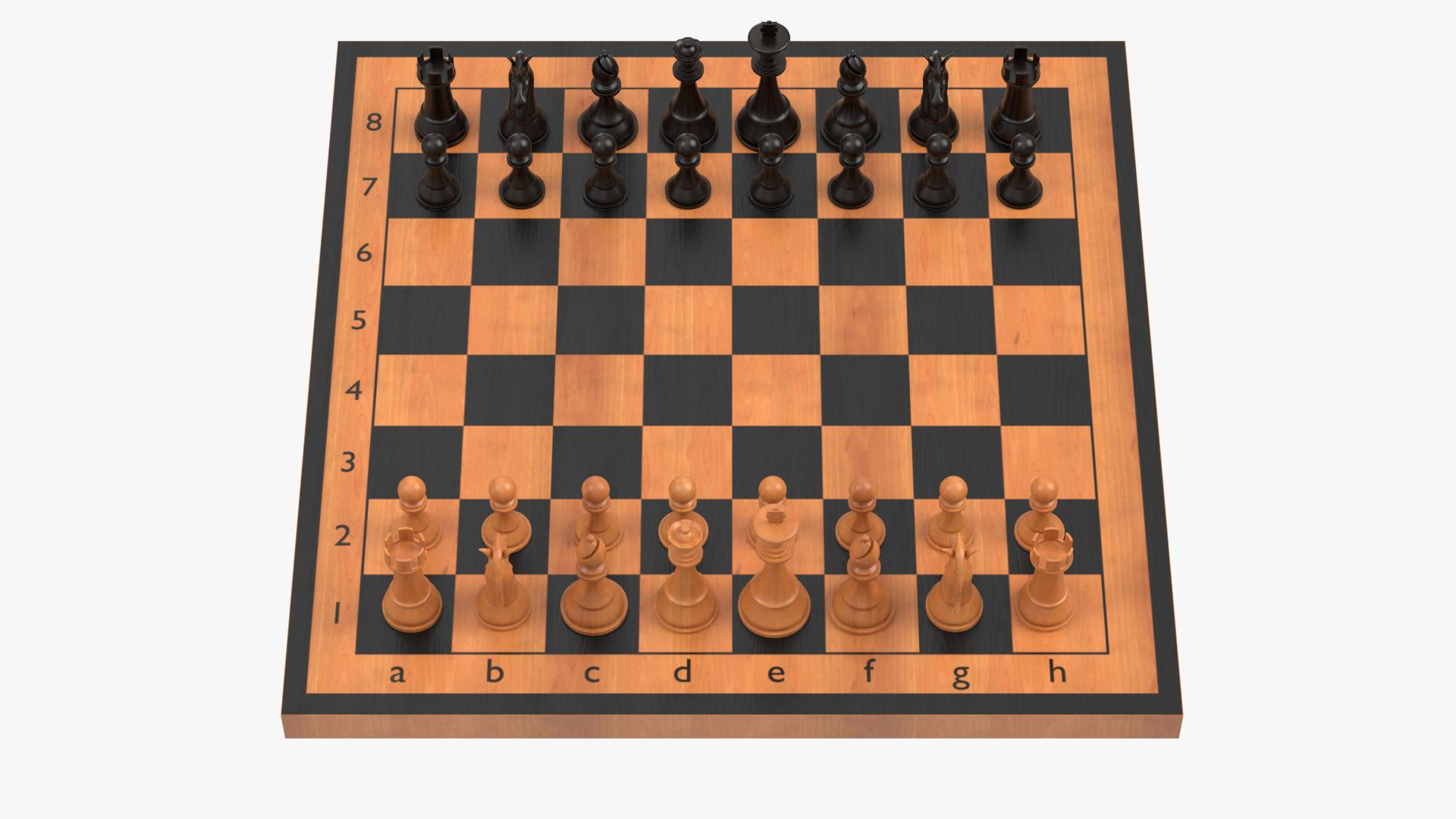 3D Wooden chess set - TurboSquid 1846841
