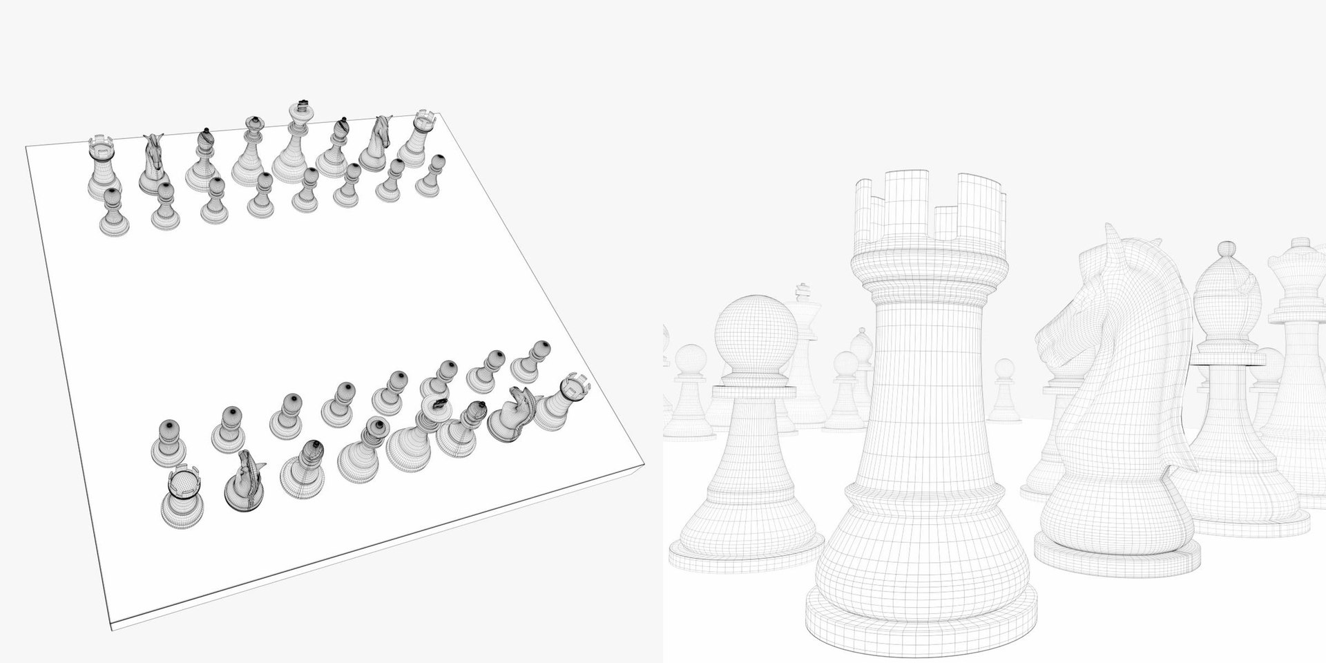 3D Wooden chess set - TurboSquid 1846841