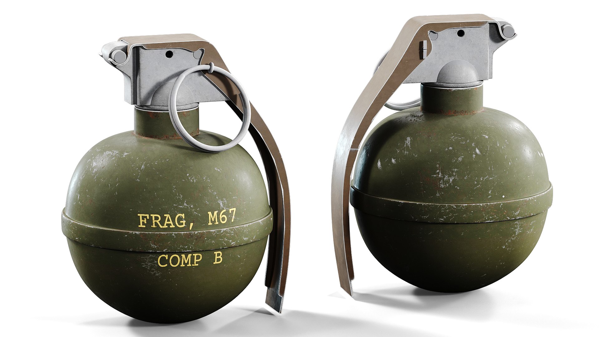Grenade M67 3D Model - TurboSquid 2338000
