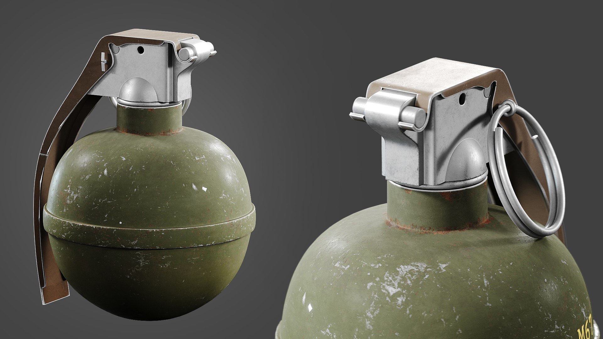 Grenade M67 3D Model - TurboSquid 2338000