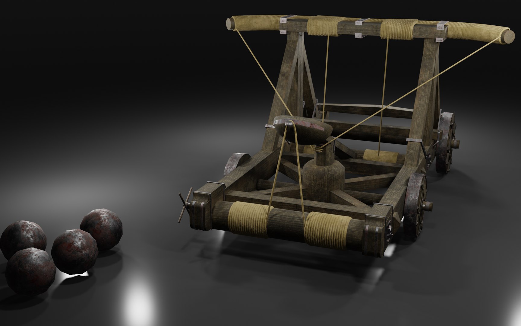 3D Medieval Catapult Model - TurboSquid 1816164