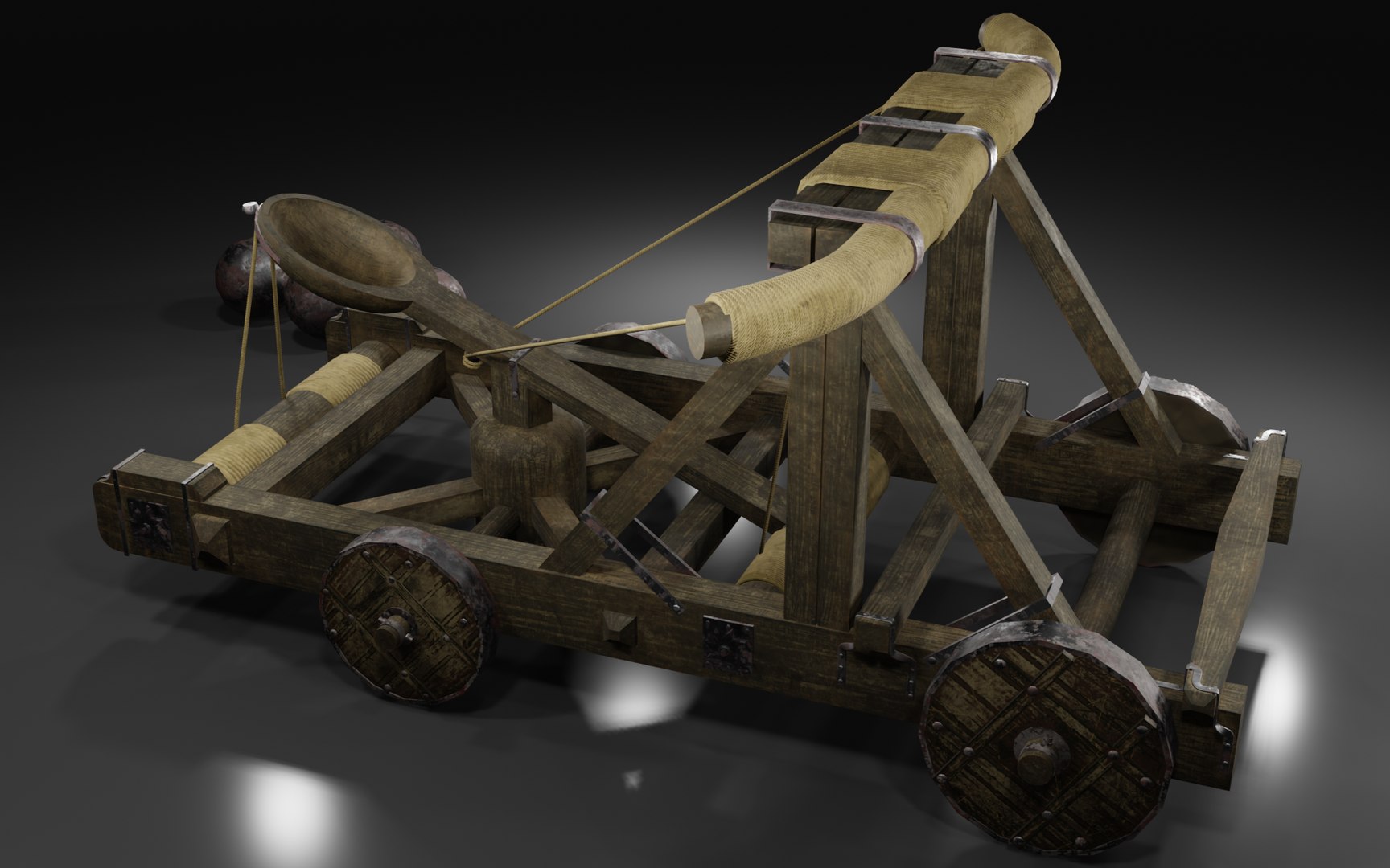 3D Medieval Catapult Model - TurboSquid 1816164