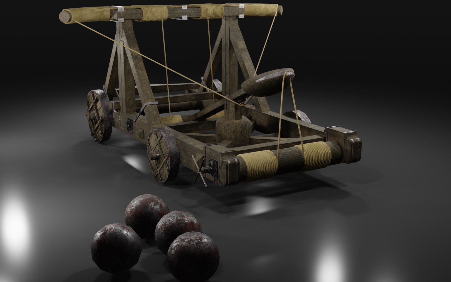 3D Medieval Catapult Model - TurboSquid 1816164