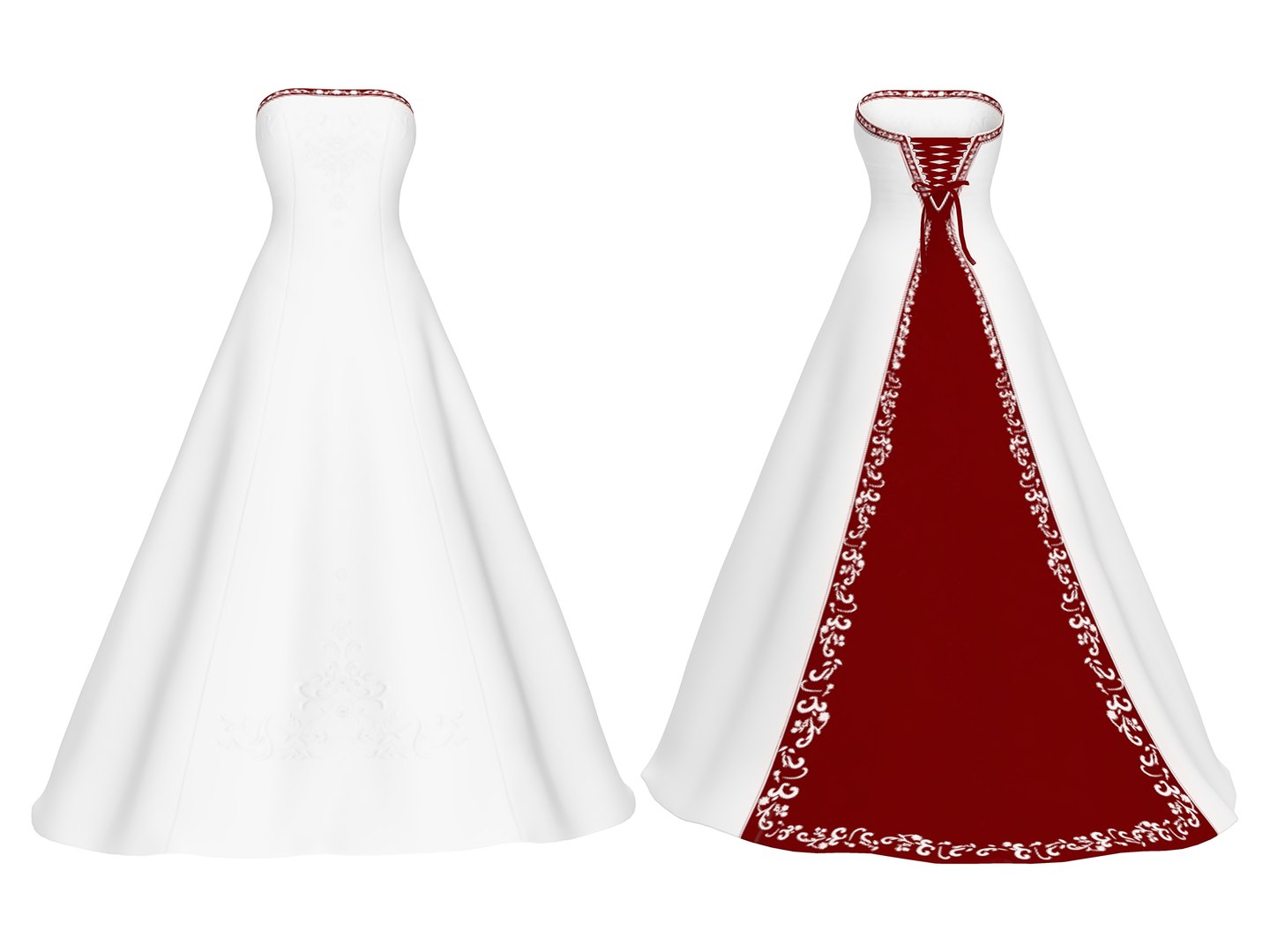 Bridal Gown 3D Model - TurboSquid 1520308