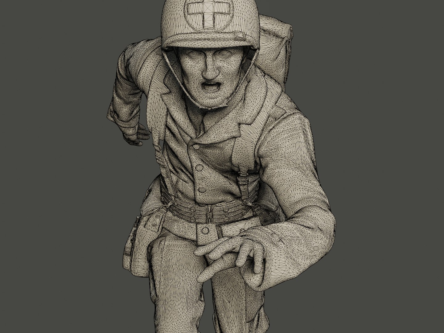 3D Model American Soldier Ww2 Medic - TurboSquid 1586913