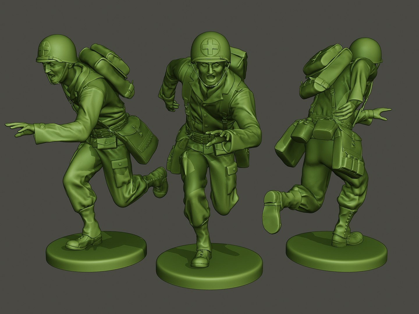 3D Model American Soldier Ww2 Medic - TurboSquid 1586913