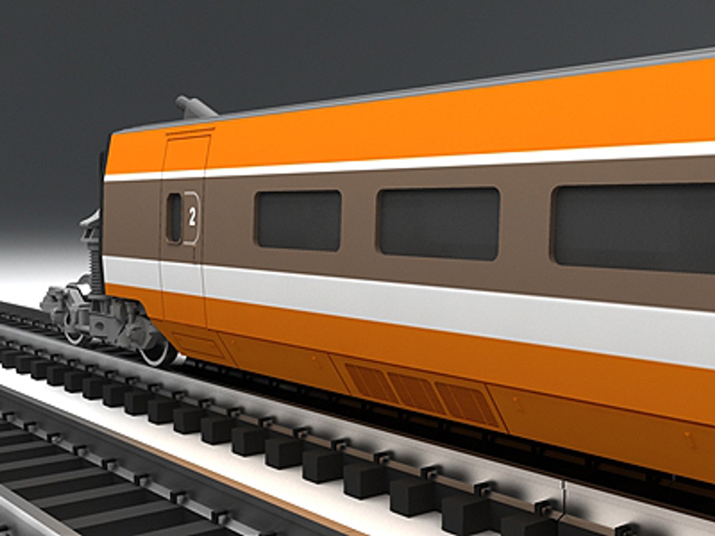 3d Tgv High-speed Train Intermediate Model