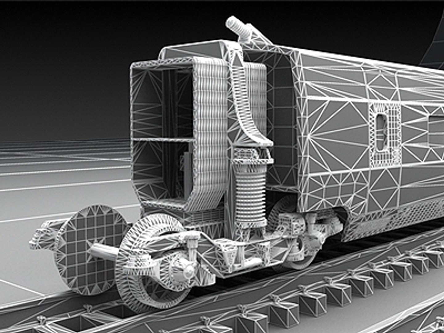 3d Tgv High-speed Train Intermediate Model