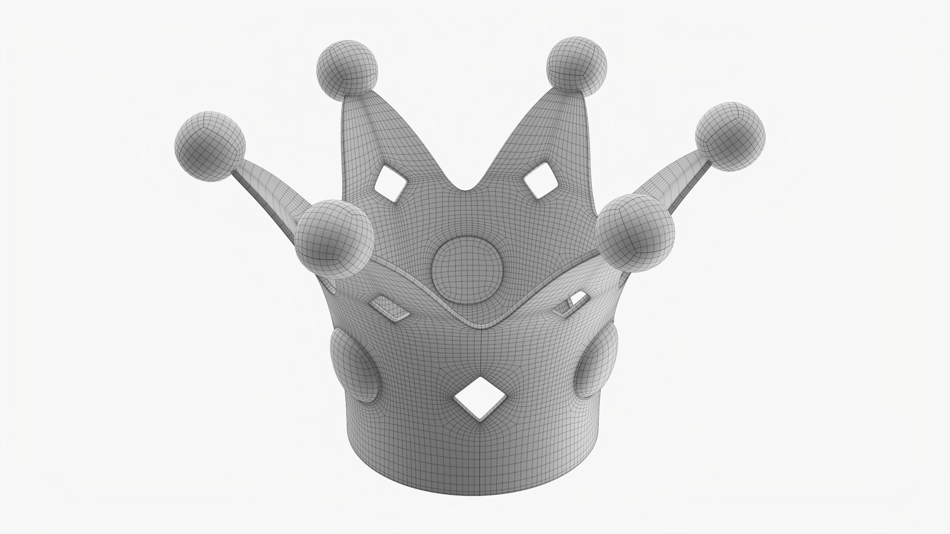 3D Crown With Colored Stones Model - TurboSquid 1766339