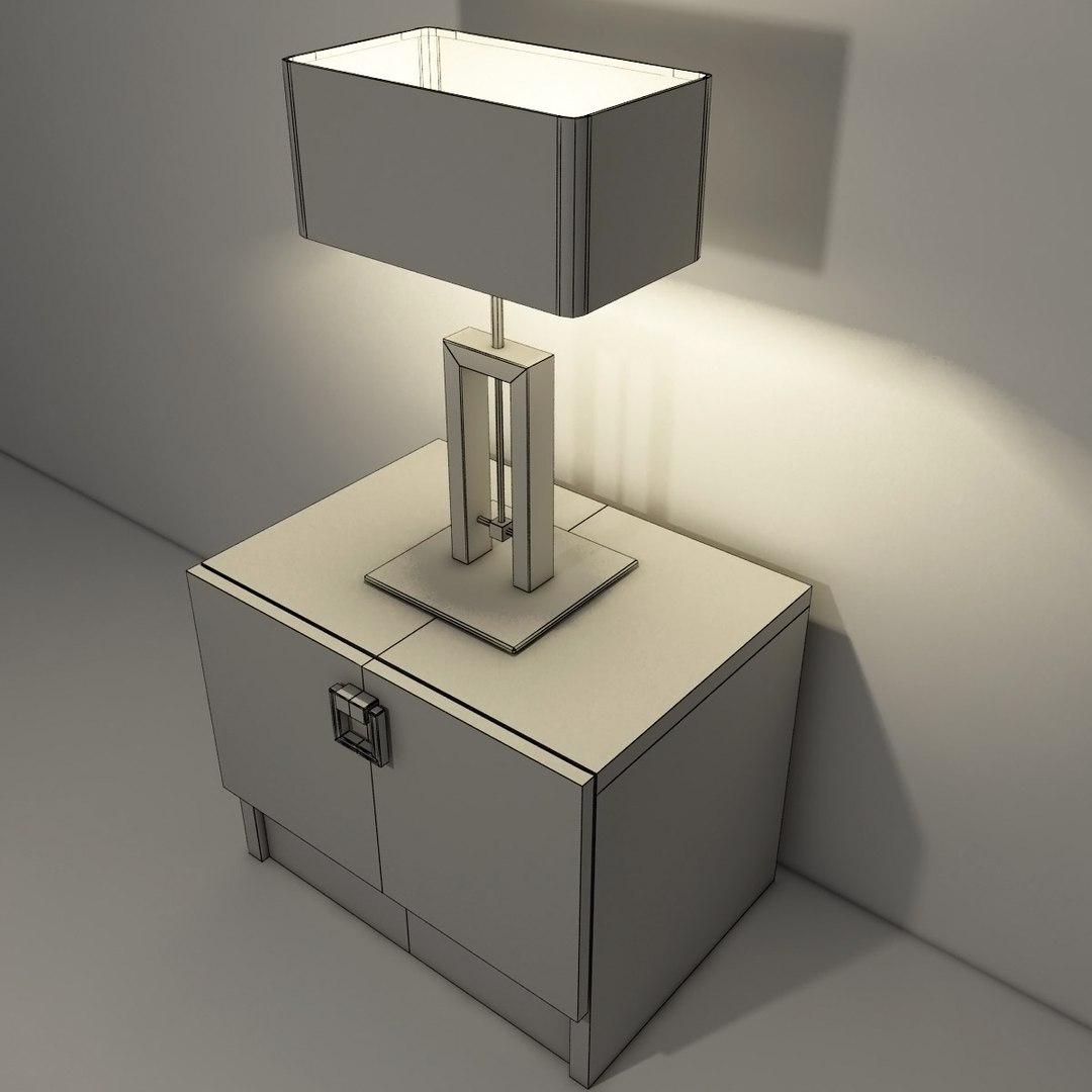 3d contemporary table lamp model