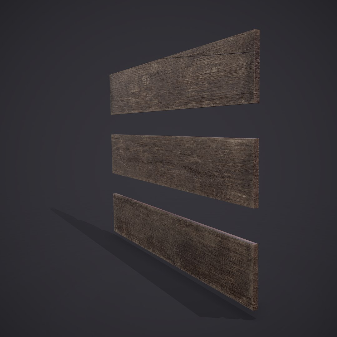 3D Wood Planks Model - TurboSquid 1467377