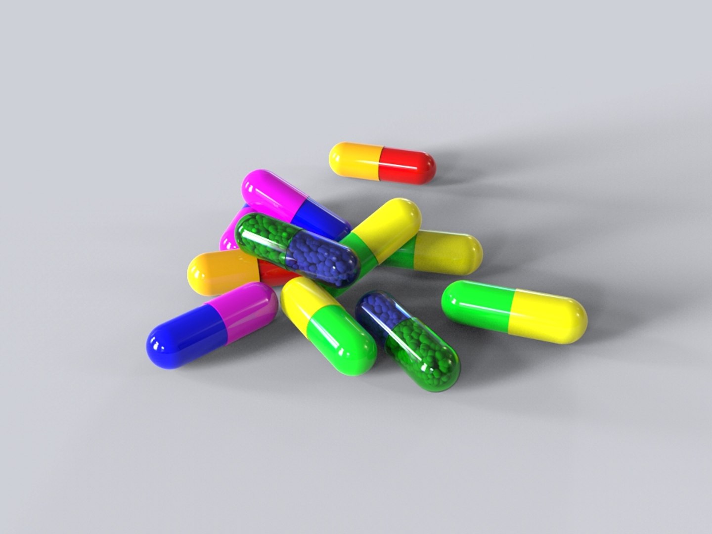 Vitamins Capsules 3D Model - TurboSquid 1496947