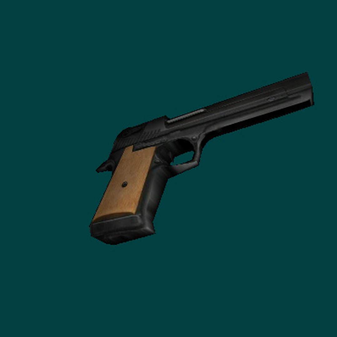3d Model Of Low-poly Handgun