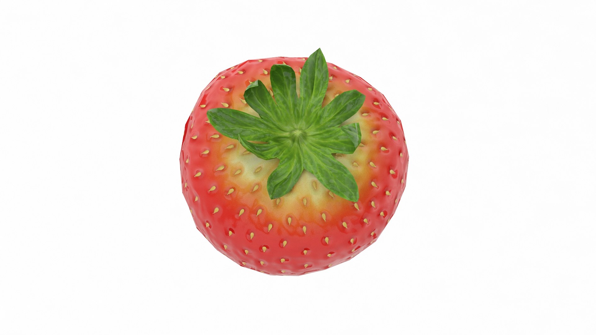 3D Model Strawberry Low Poly PBR - TurboSquid 2096555