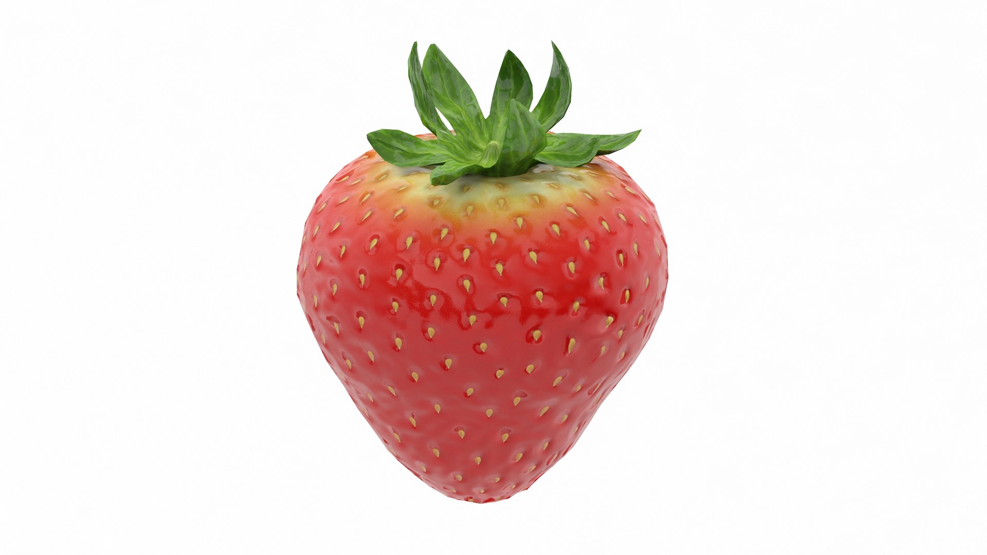 3D Model Strawberry Low Poly PBR - TurboSquid 2096555