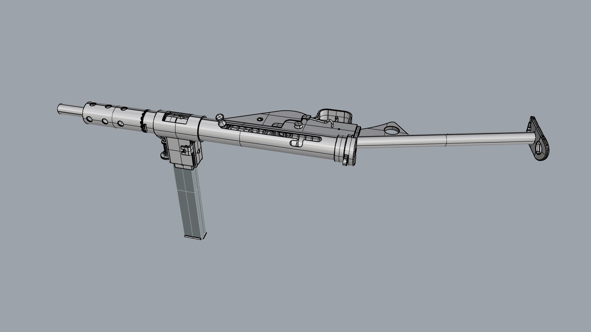 STEN Submachine Gun With Inner Workings 3D Model - TurboSquid 2409237