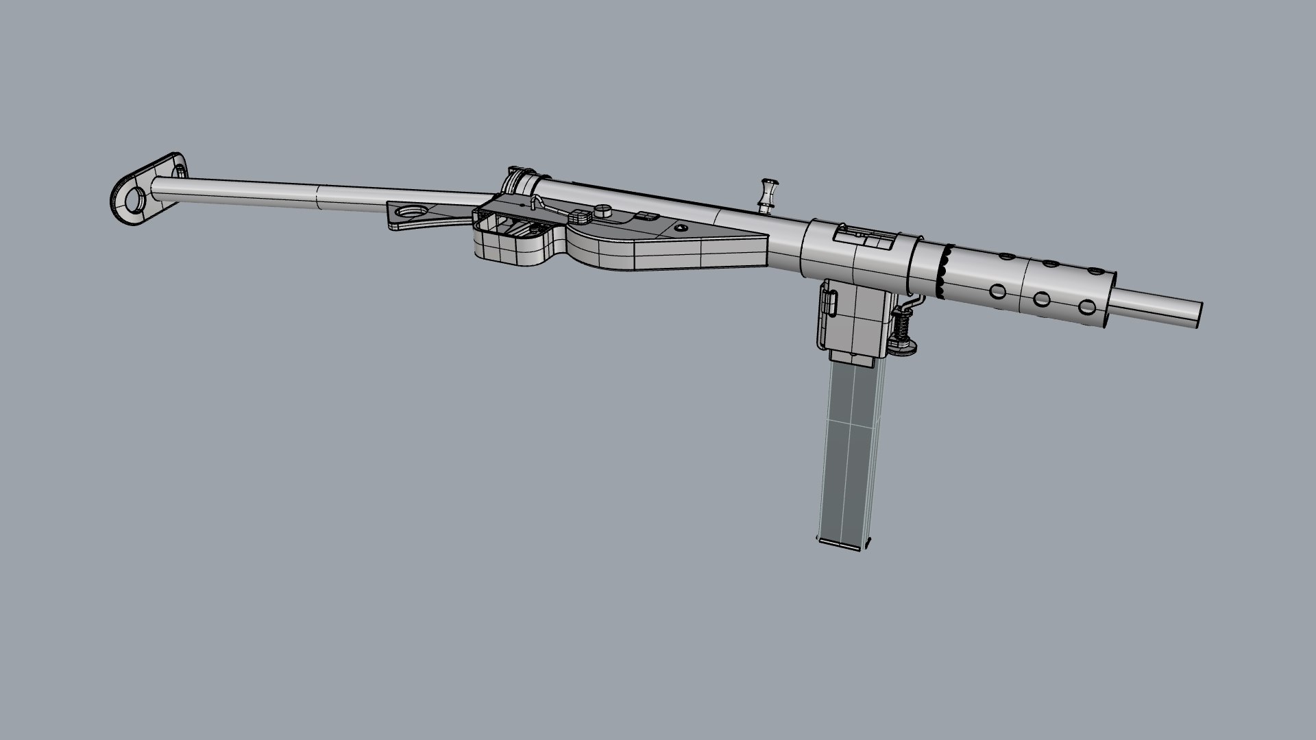 STEN Submachine Gun With Inner Workings 3D Model - TurboSquid 2409237