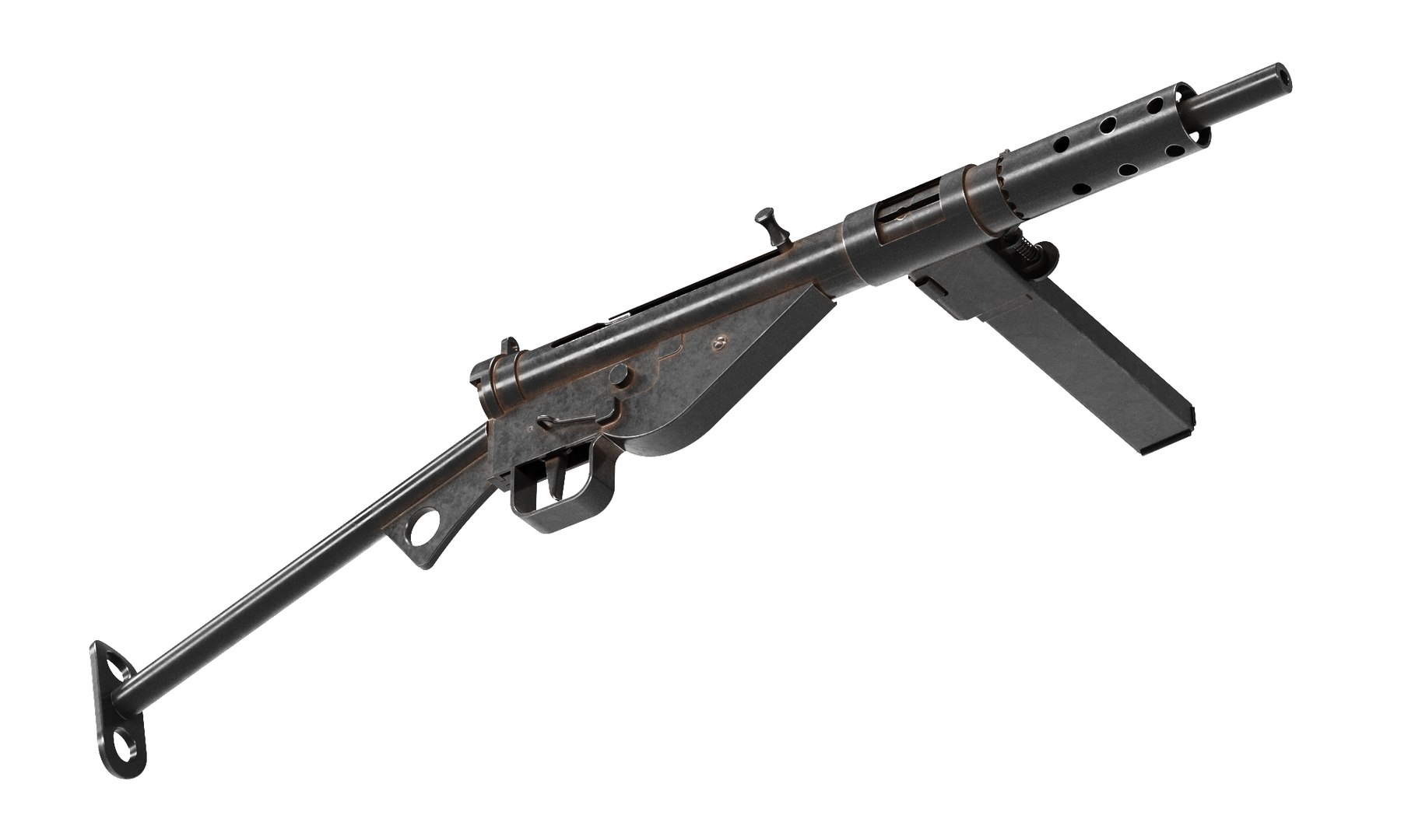 STEN Submachine Gun With Inner Workings 3D Model - TurboSquid 2409237