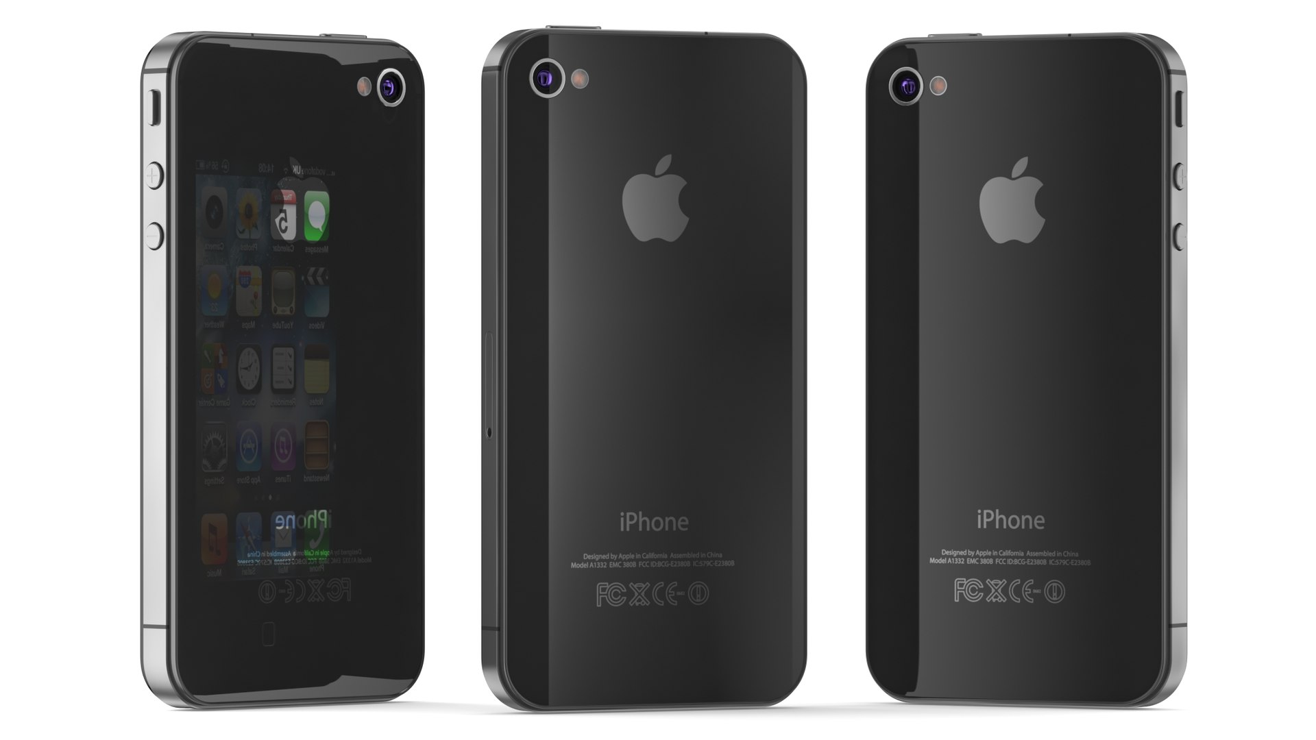 3D Model Apple IPhone 4S Black - TurboSquid 2073736