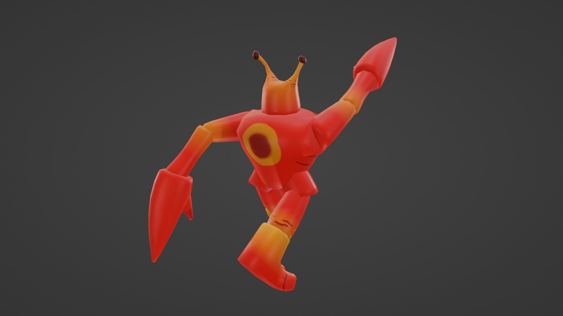 3D RED CRAB CHARACTER - TurboSquid 2177767
