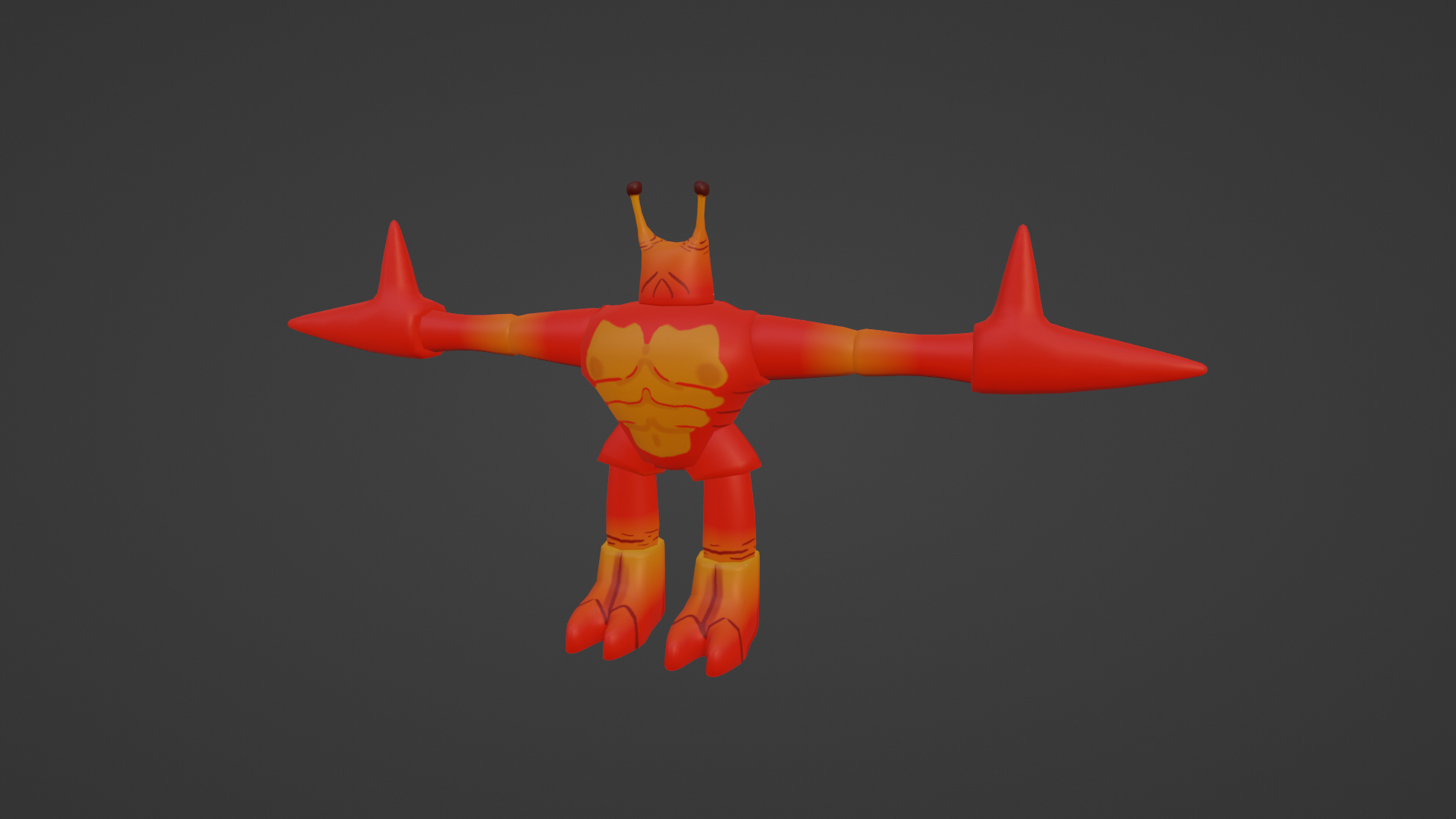 3D RED CRAB CHARACTER - TurboSquid 2177767
