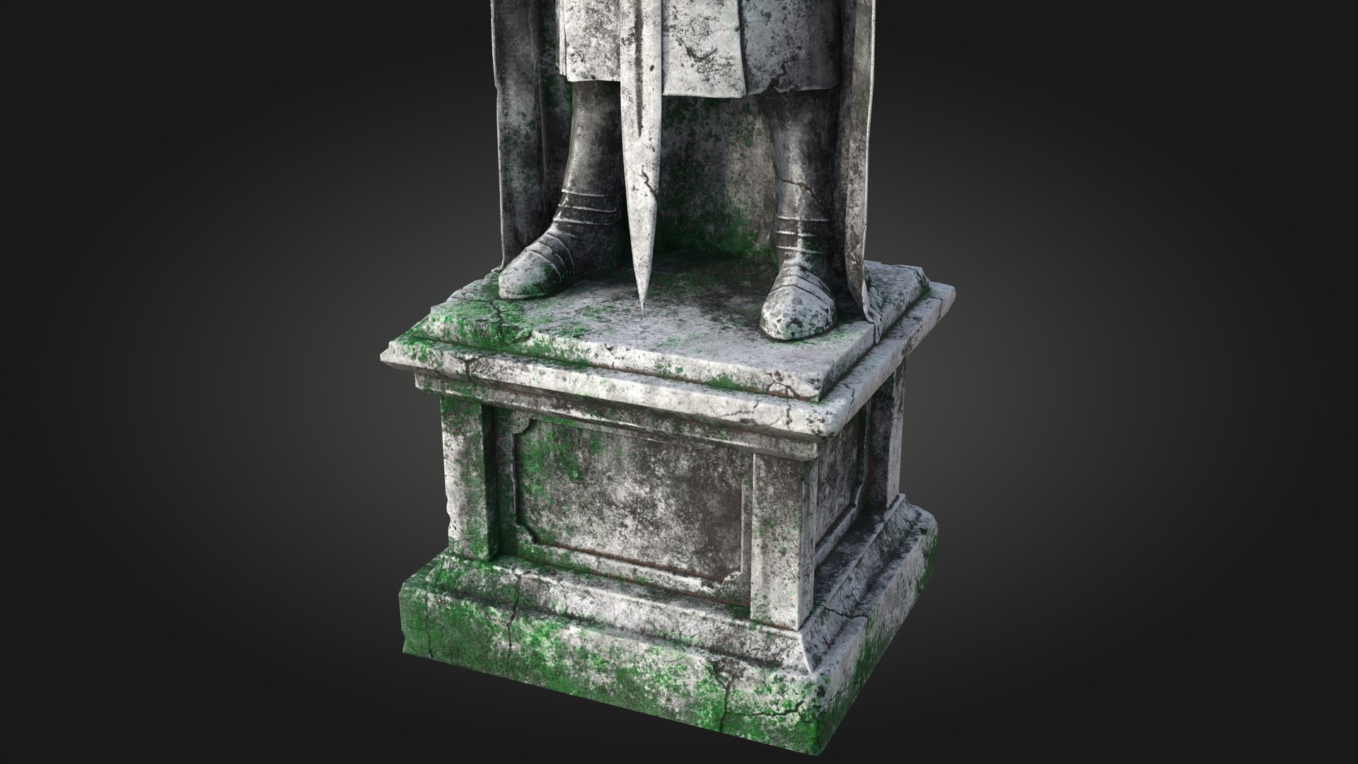 3D Ancient Knight Marble Statue - PBR Model - TurboSquid 1716059