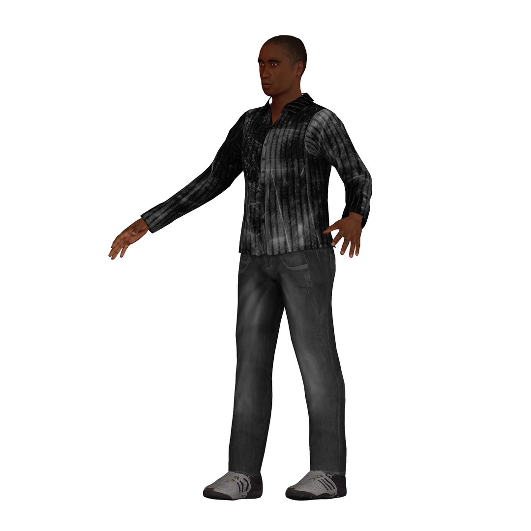 Adult Black Male Character 3D Model - TurboSquid 1620091