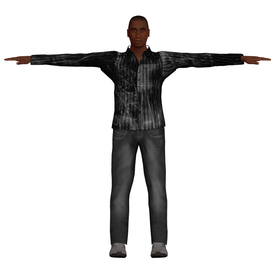 Adult black male character 3D model - TurboSquid 1620091