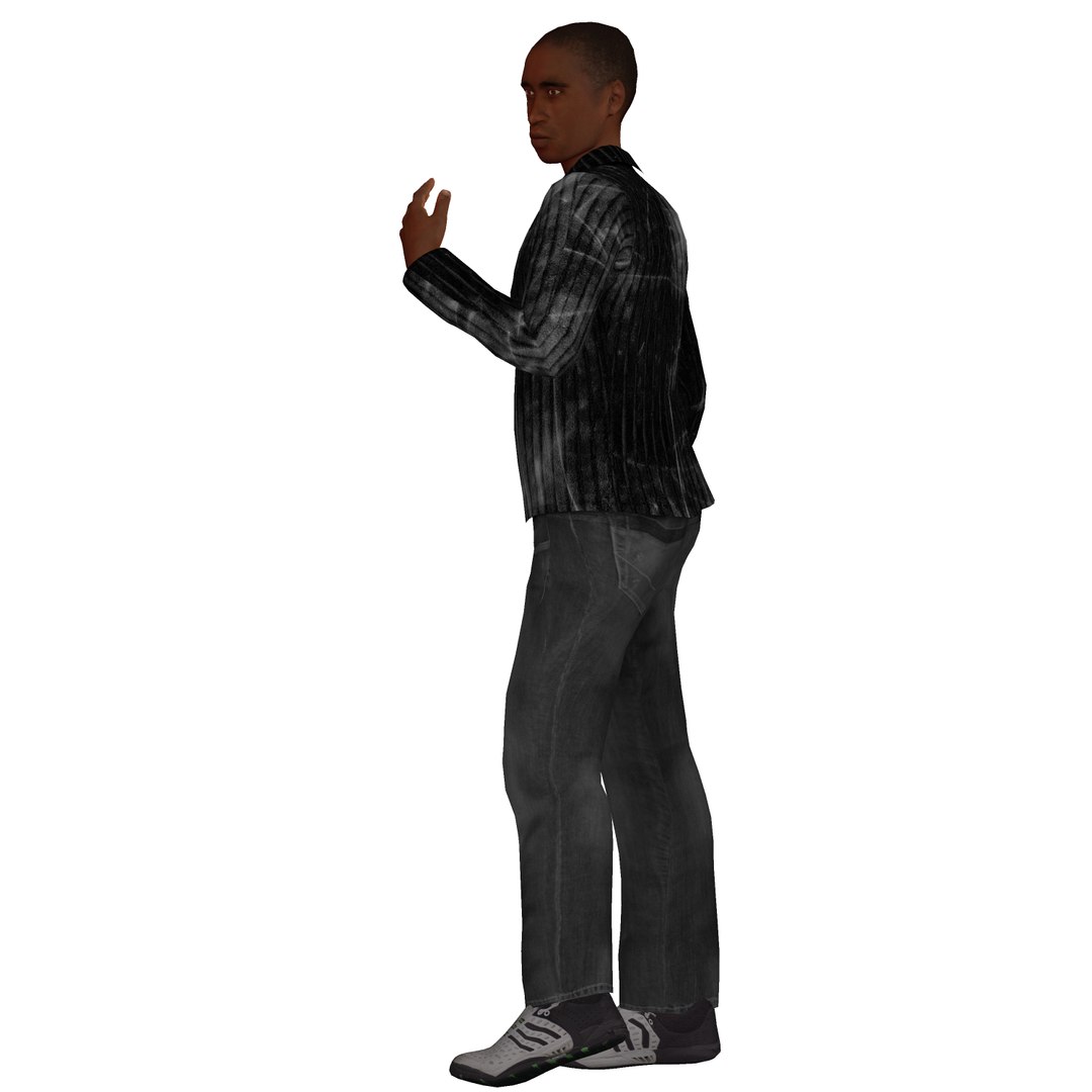 Adult Black Male Character 3D Model - TurboSquid 1620091