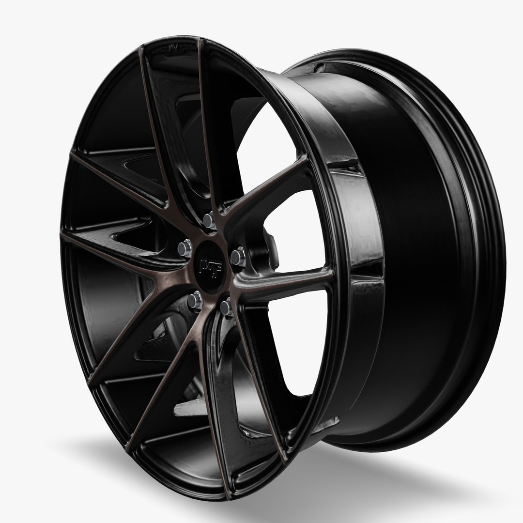 Niche Targa Wheel Offset Matte Black With Tinted Face Accents 3D model ...