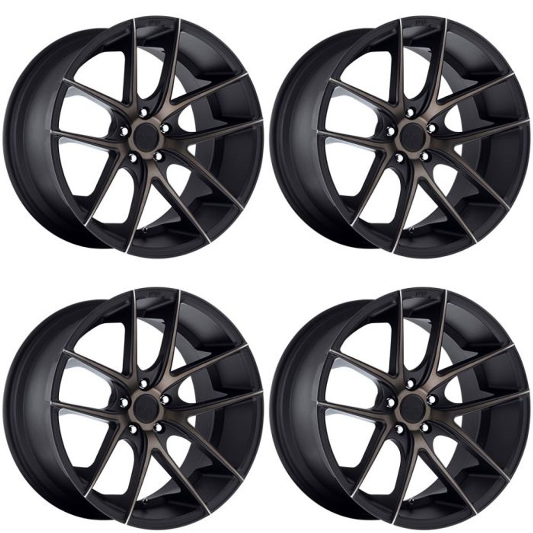 Niche Targa Wheel Offset Matte Black With Tinted Face Accents 3D model ...