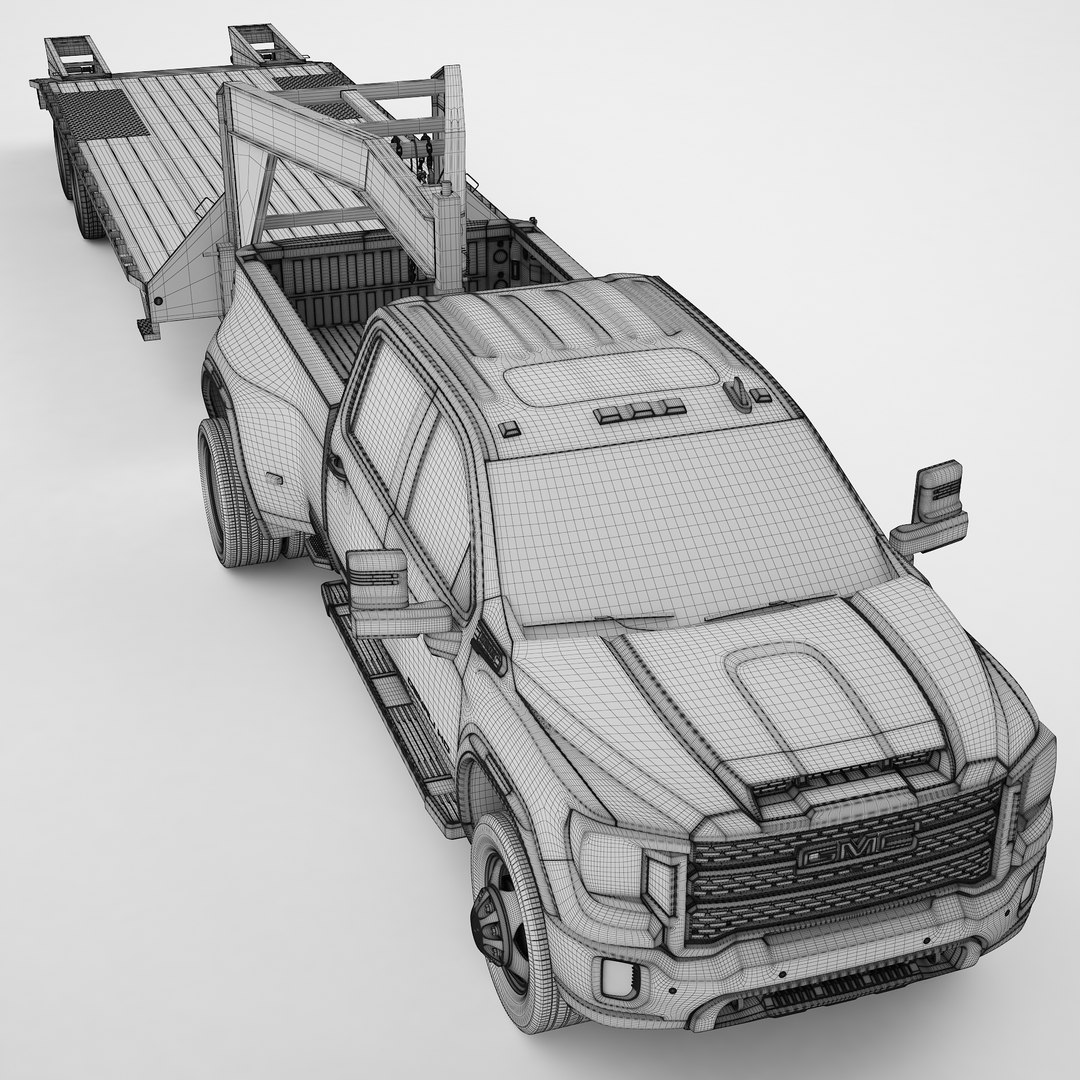 GMC SIERRA HD DENALI 2020 Gooseneck Trailer 01 3D Model - TurboSquid ...