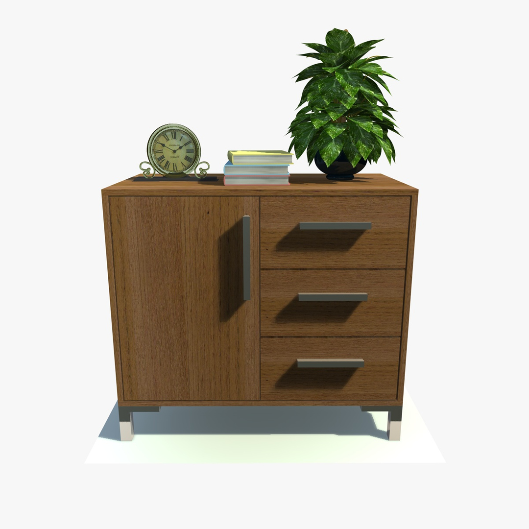 sienna small cabinet 3d obj
