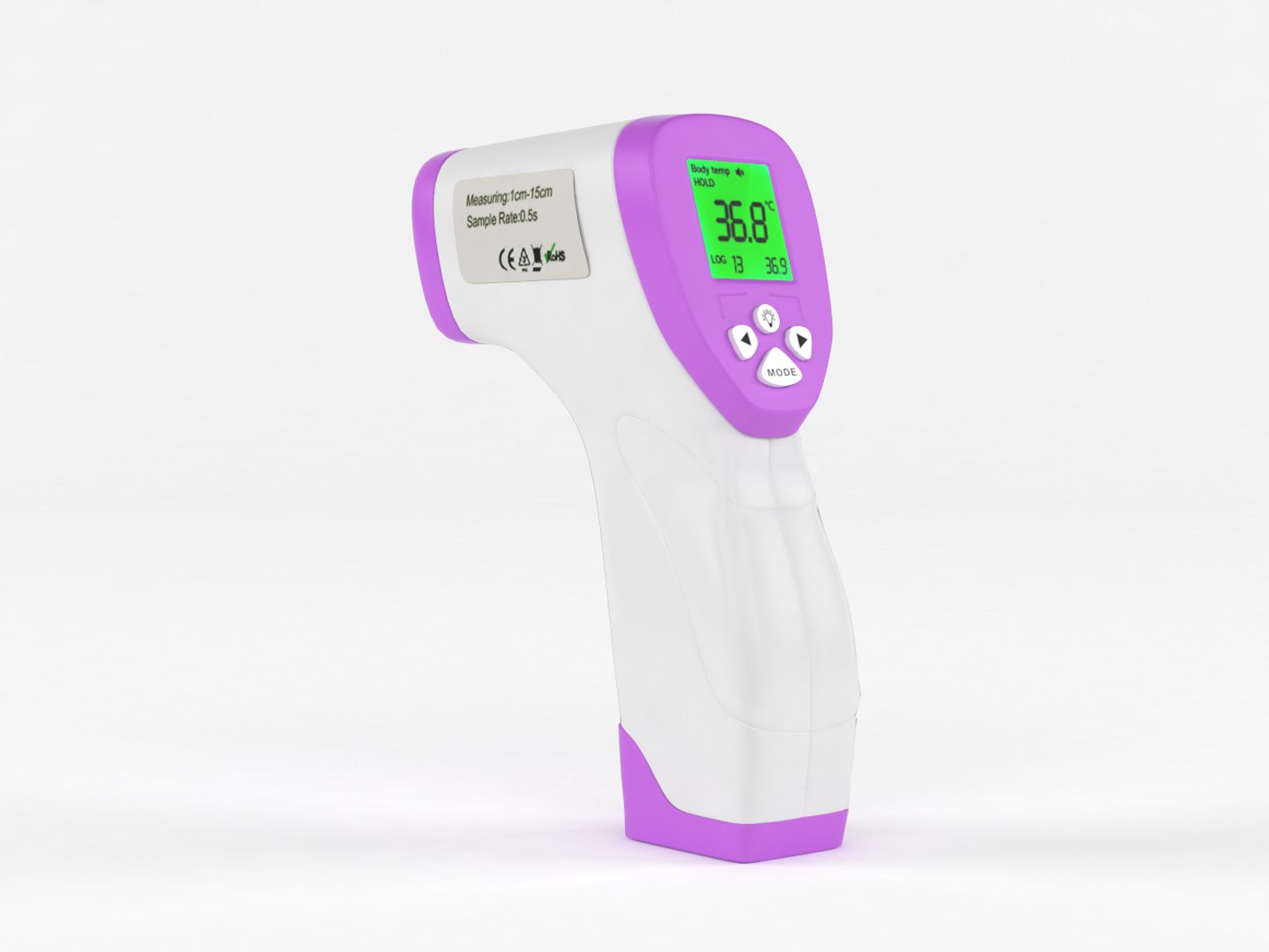 Digital Infrared Forehead Thermometer 3D Model - TurboSquid 1539950