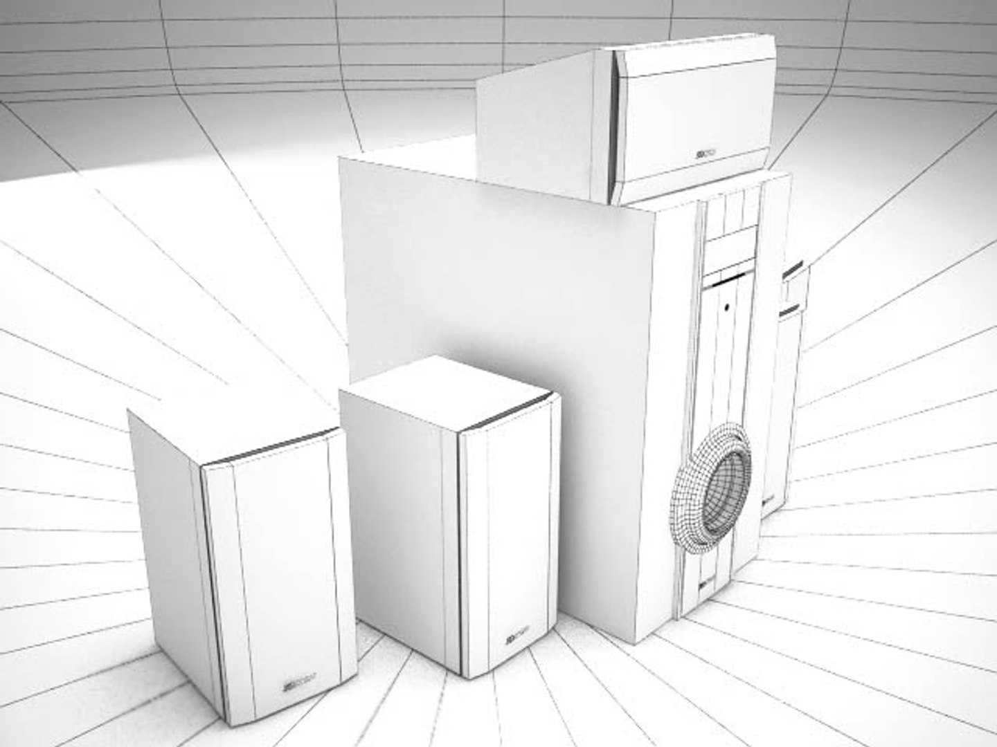 sound system 3d model