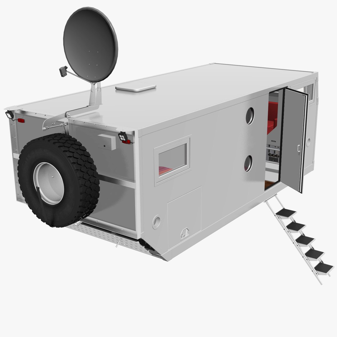 residential unit unicat truck 3d model