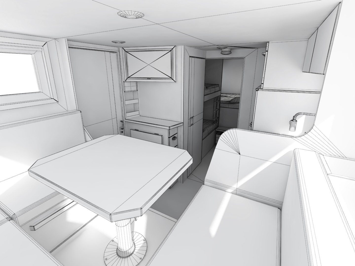 residential unit unicat truck 3d model