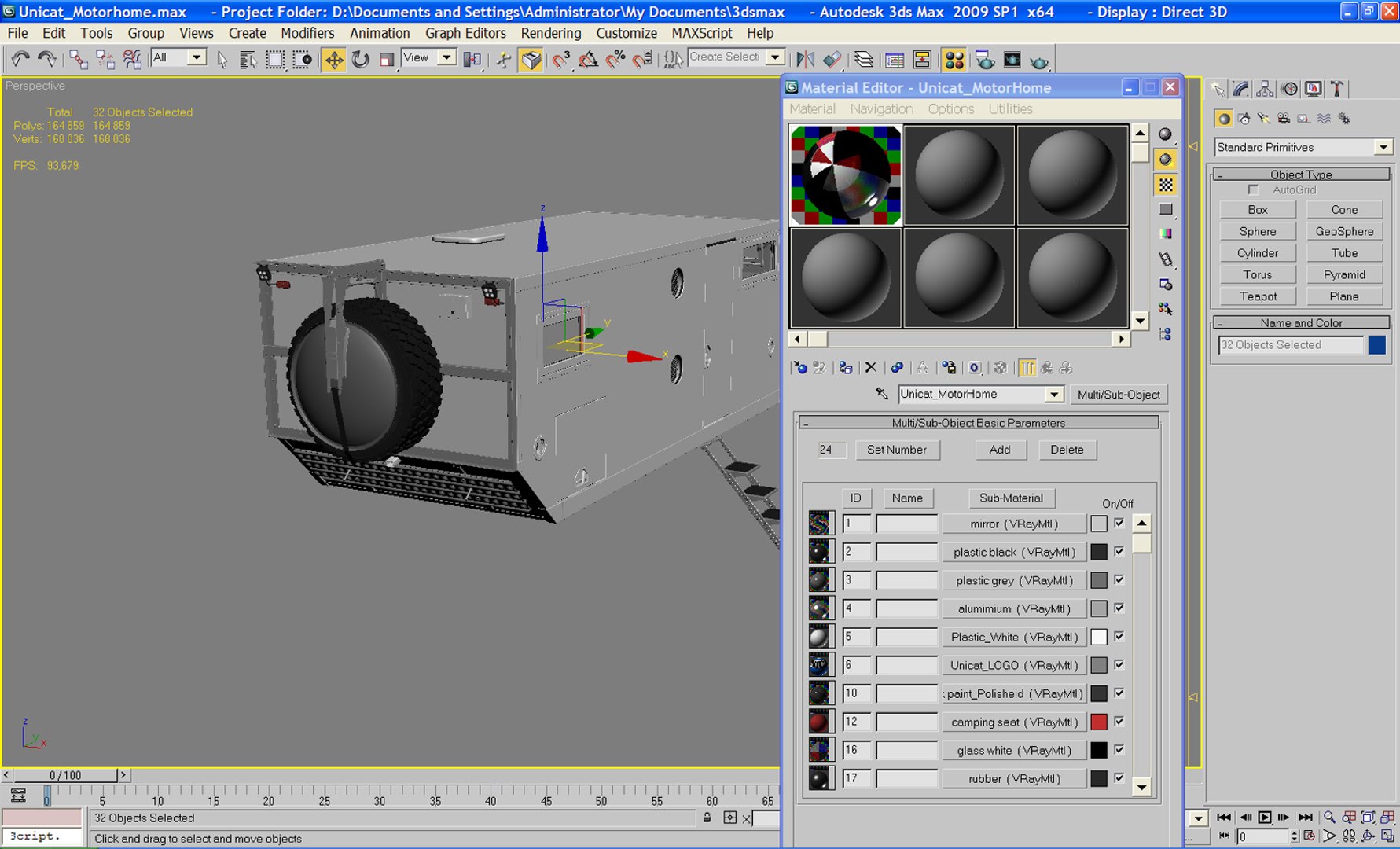 residential unit unicat truck 3d model
