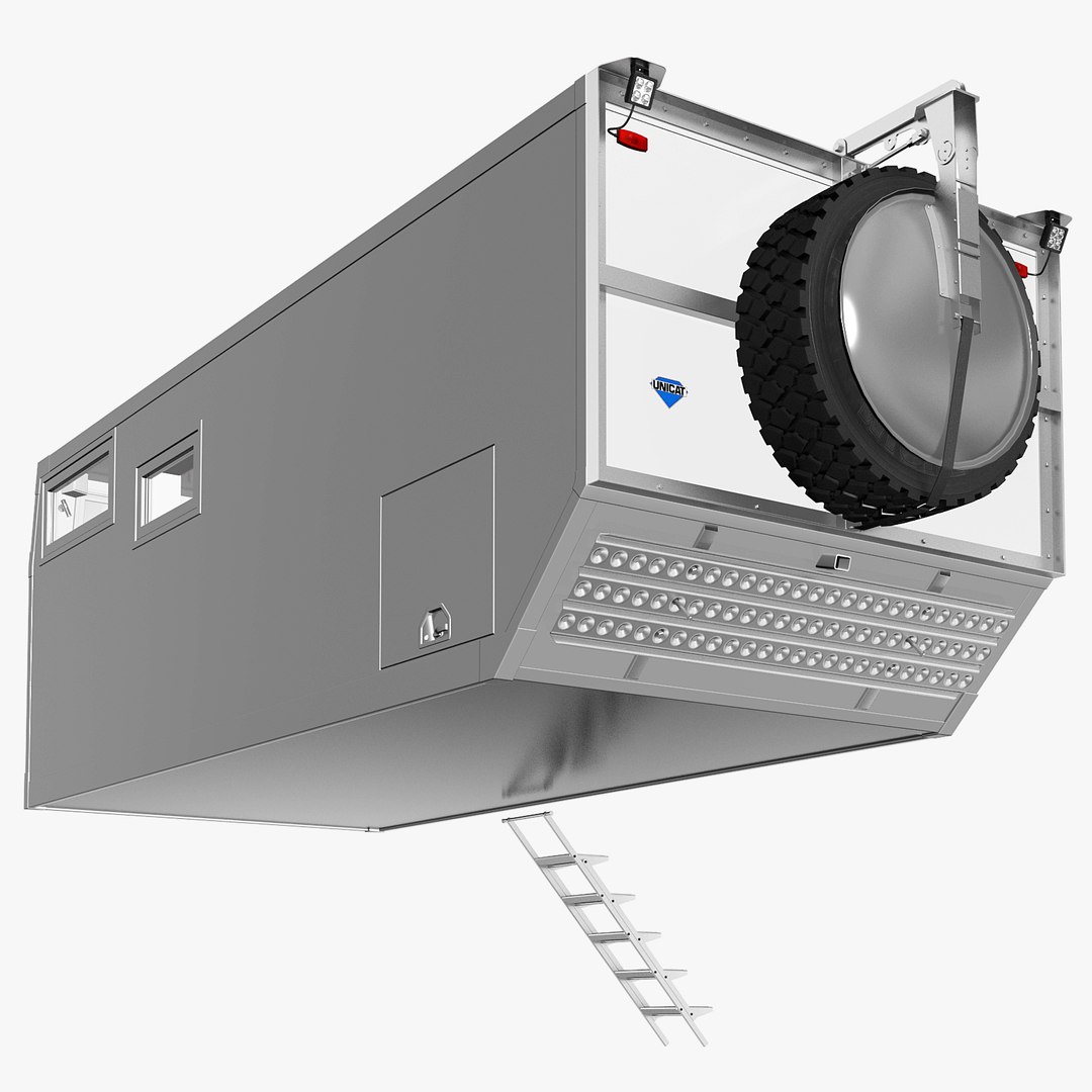 residential unit unicat truck 3d model