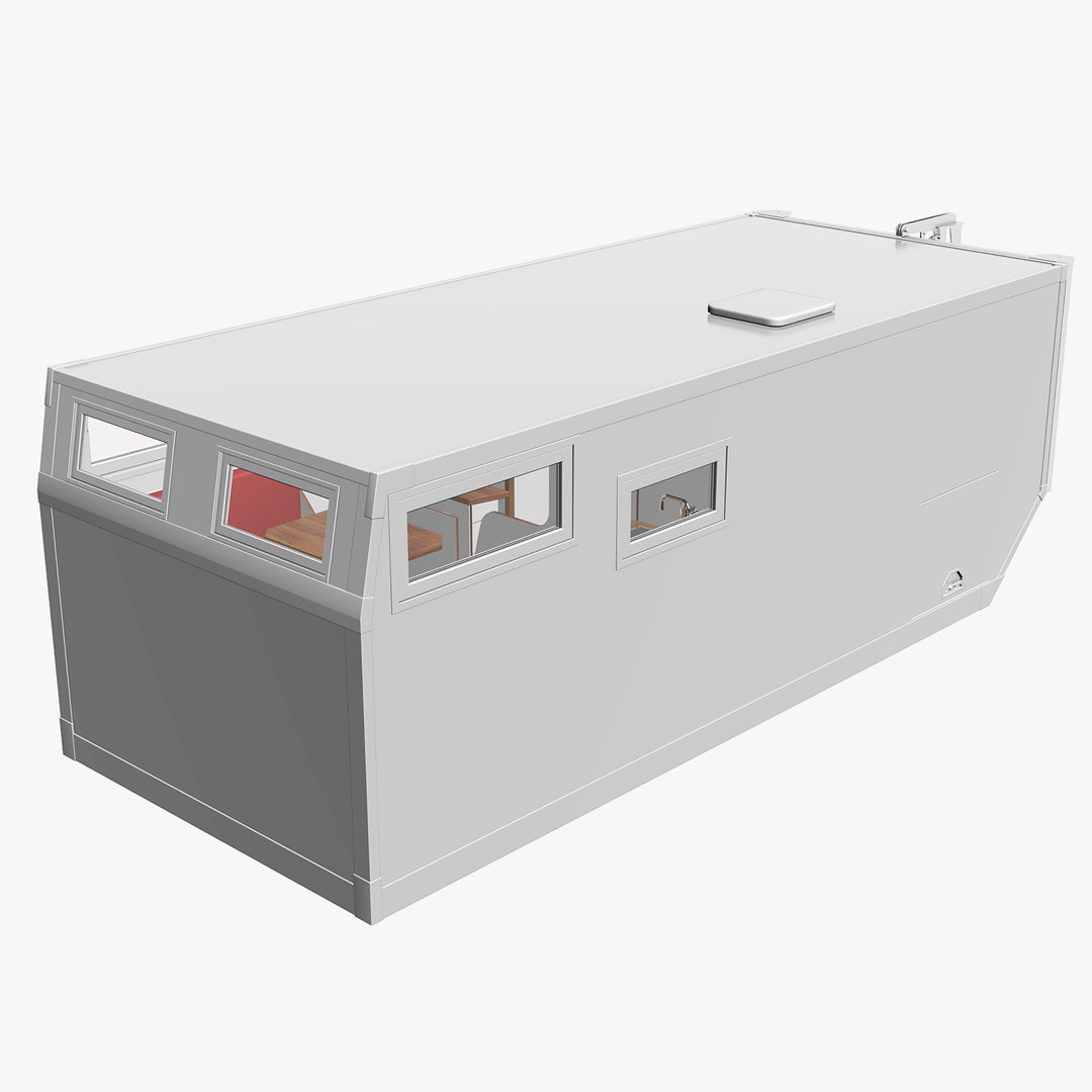 residential unit unicat truck 3d model