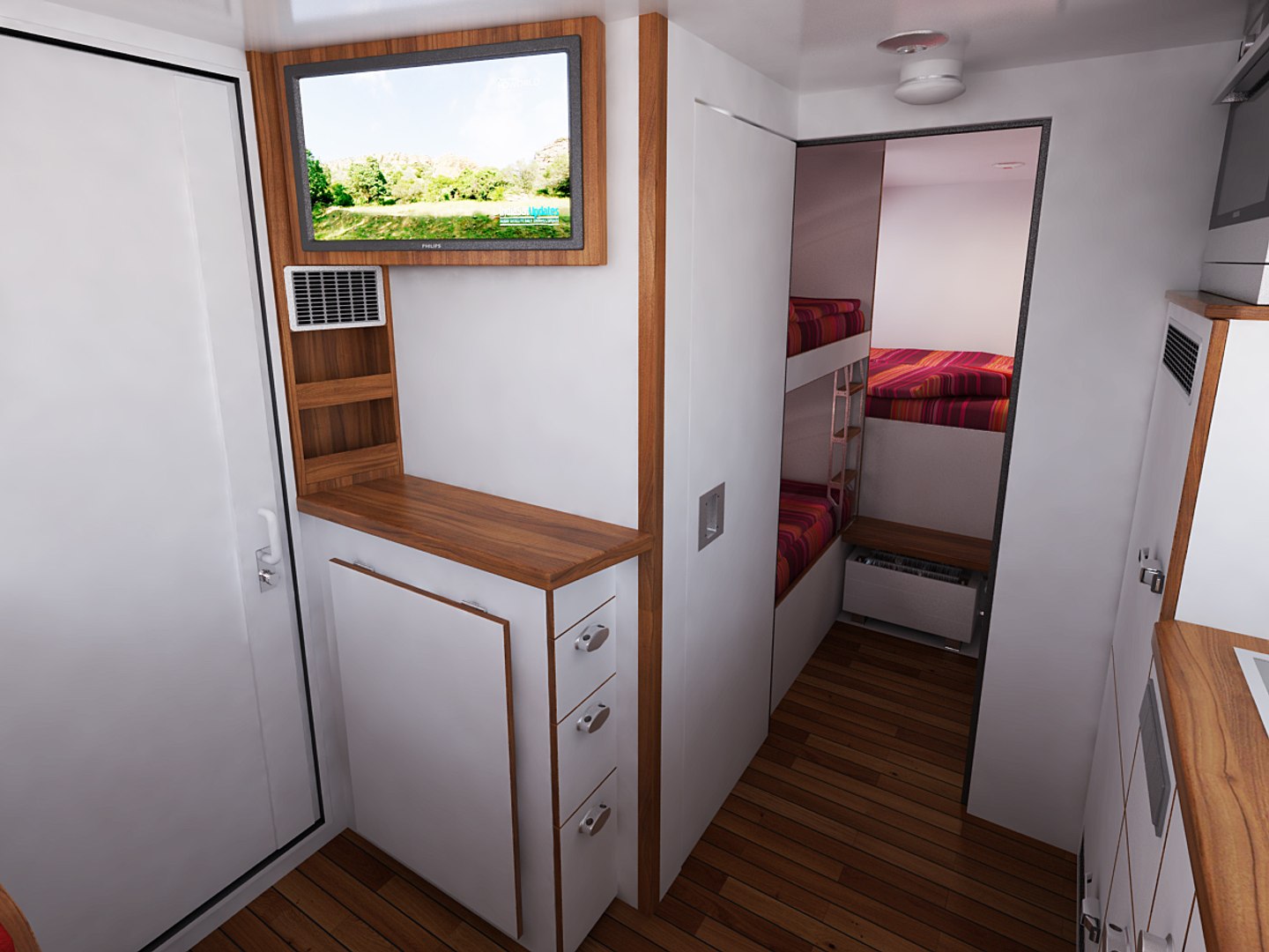 residential unit unicat truck 3d model