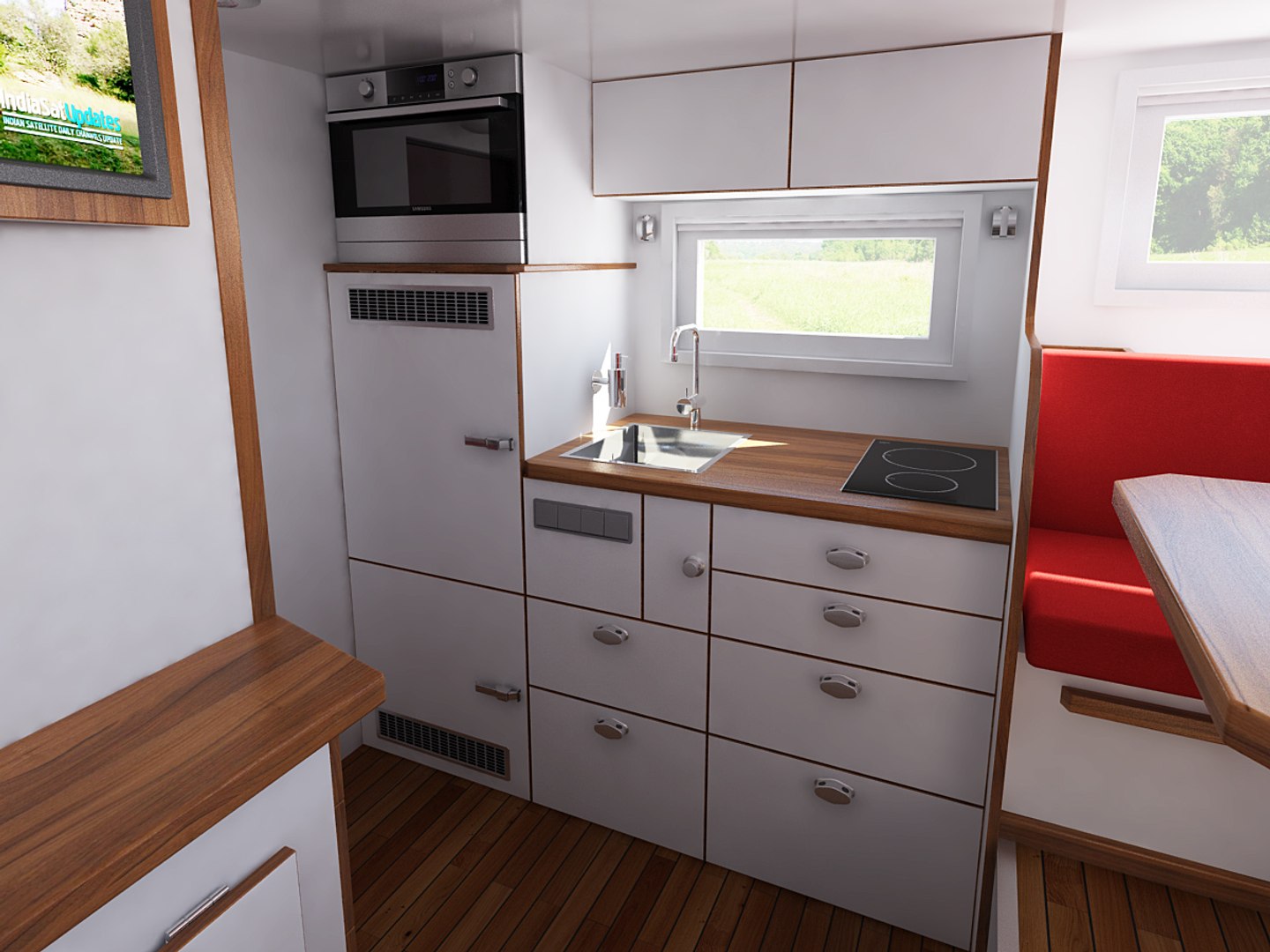 residential unit unicat truck 3d model