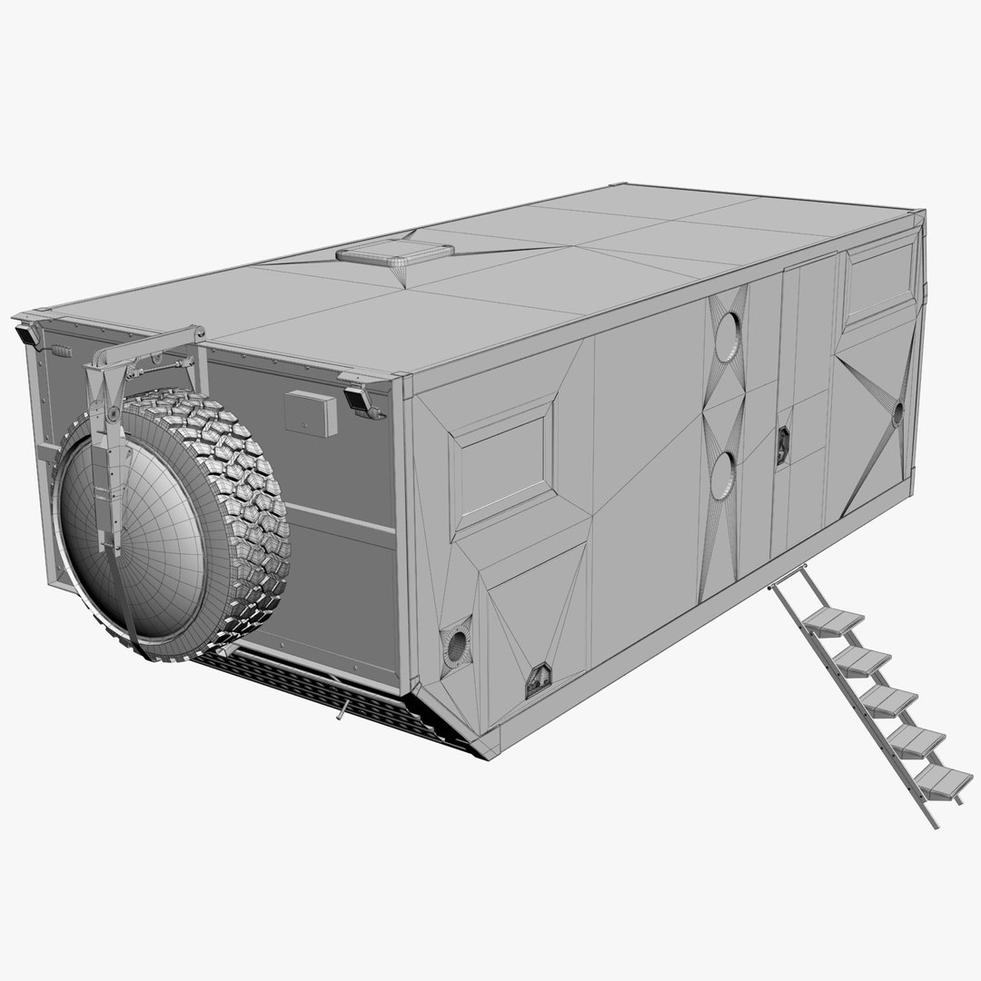 residential unit unicat truck 3d model