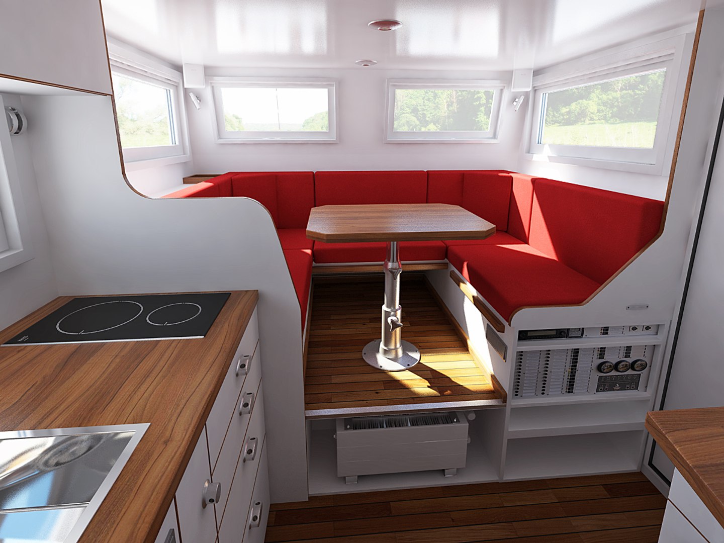 residential unit unicat truck 3d model