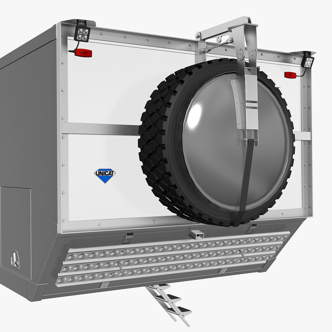 residential unit unicat truck 3d model