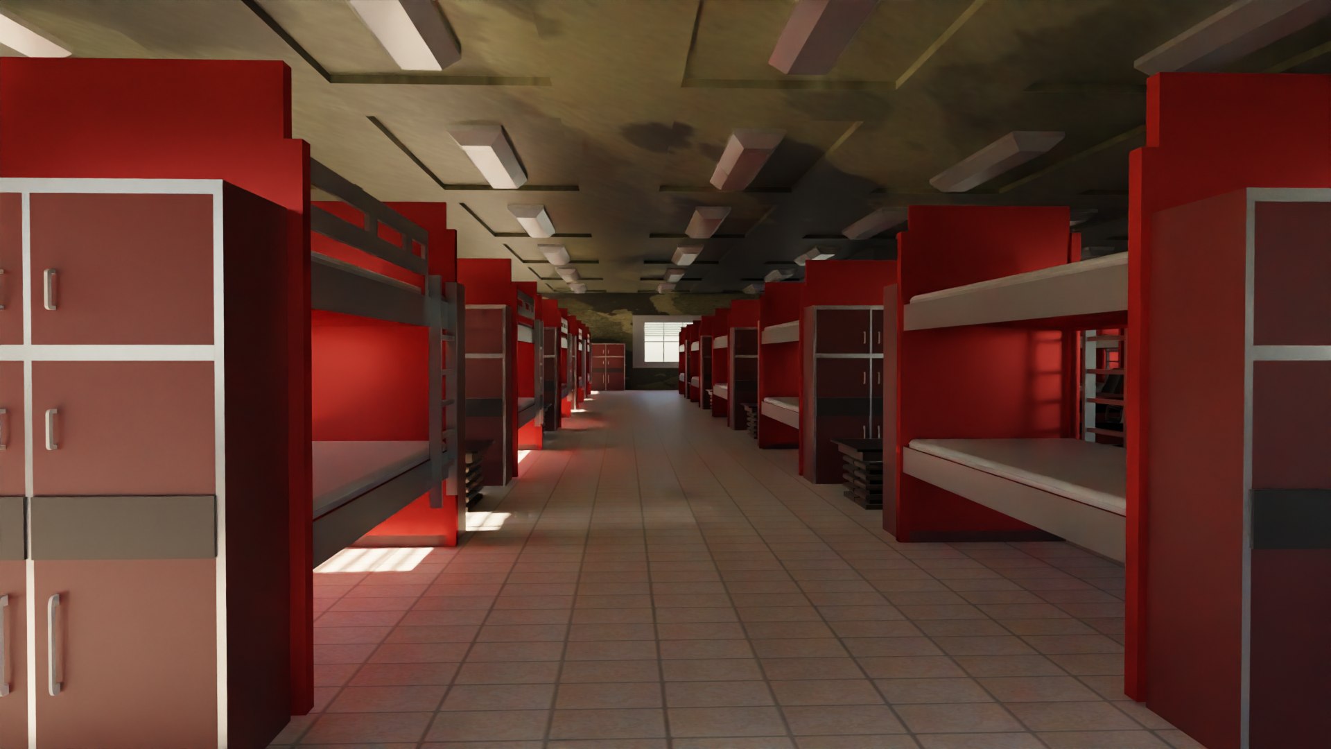 3D Military Dormitory Model - TurboSquid 2160847