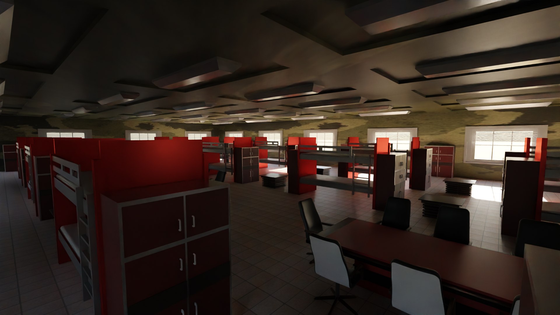 3D Military Dormitory Model - TurboSquid 2160847